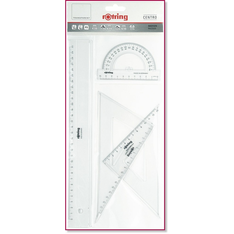 Чертожни инструменти Rotring Centro Geometry Set 4 - store.bg