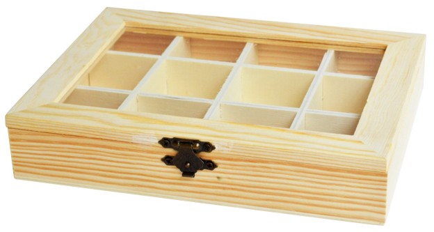 Дървена кутия с 12 разделения Chenfei - store.bg