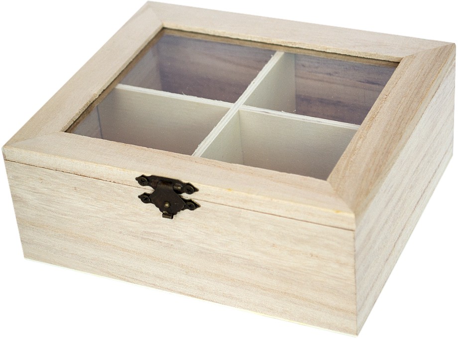 Дървена кутия с 4 разделения Chenfei - store.bg