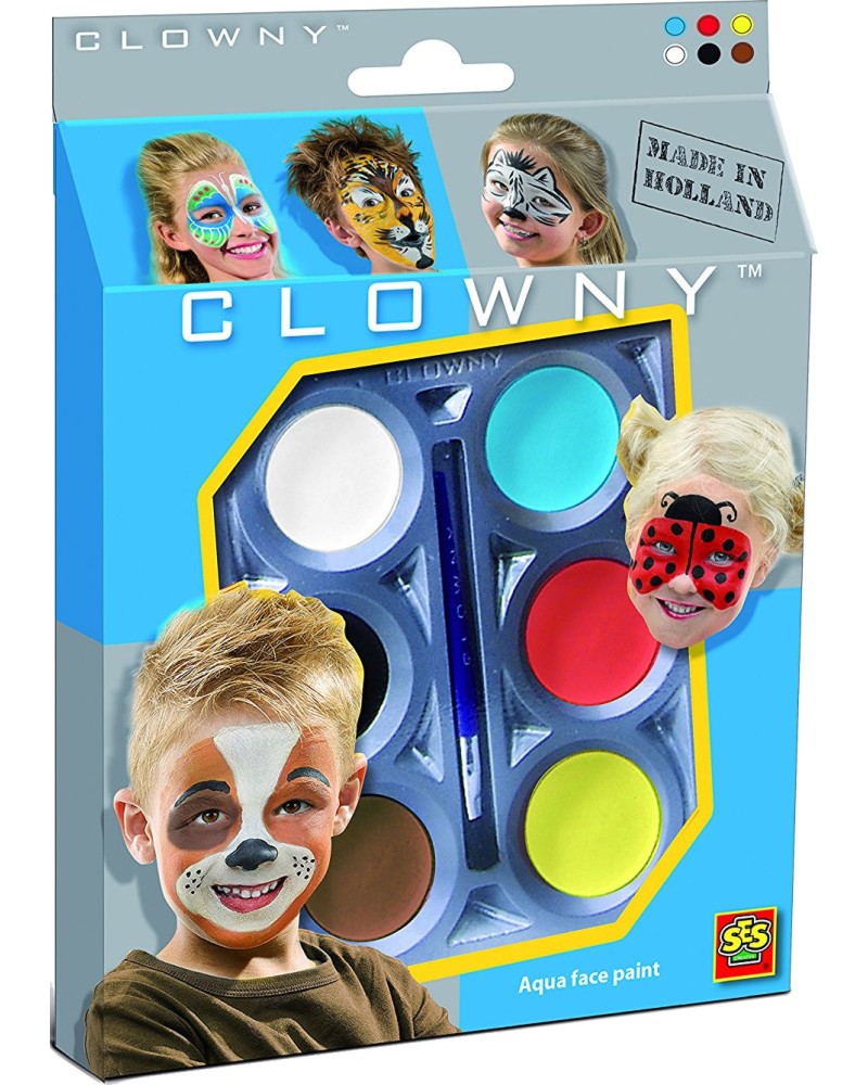 Бои за рисуване върху лице SES Creative Animals - store.bg