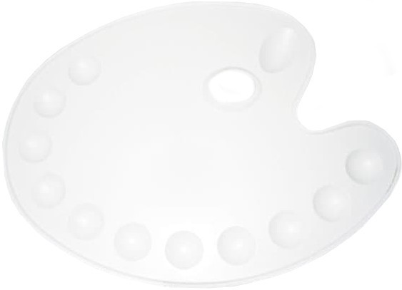 Овална пластмасова палитра за рисуване Слънчоглед - store.bg