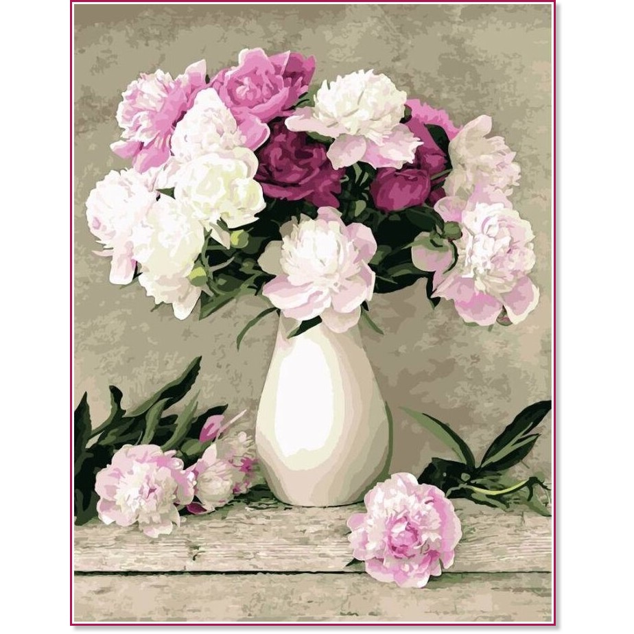 Рисуване по номера Gradientti Цветя във ваза - store.bg