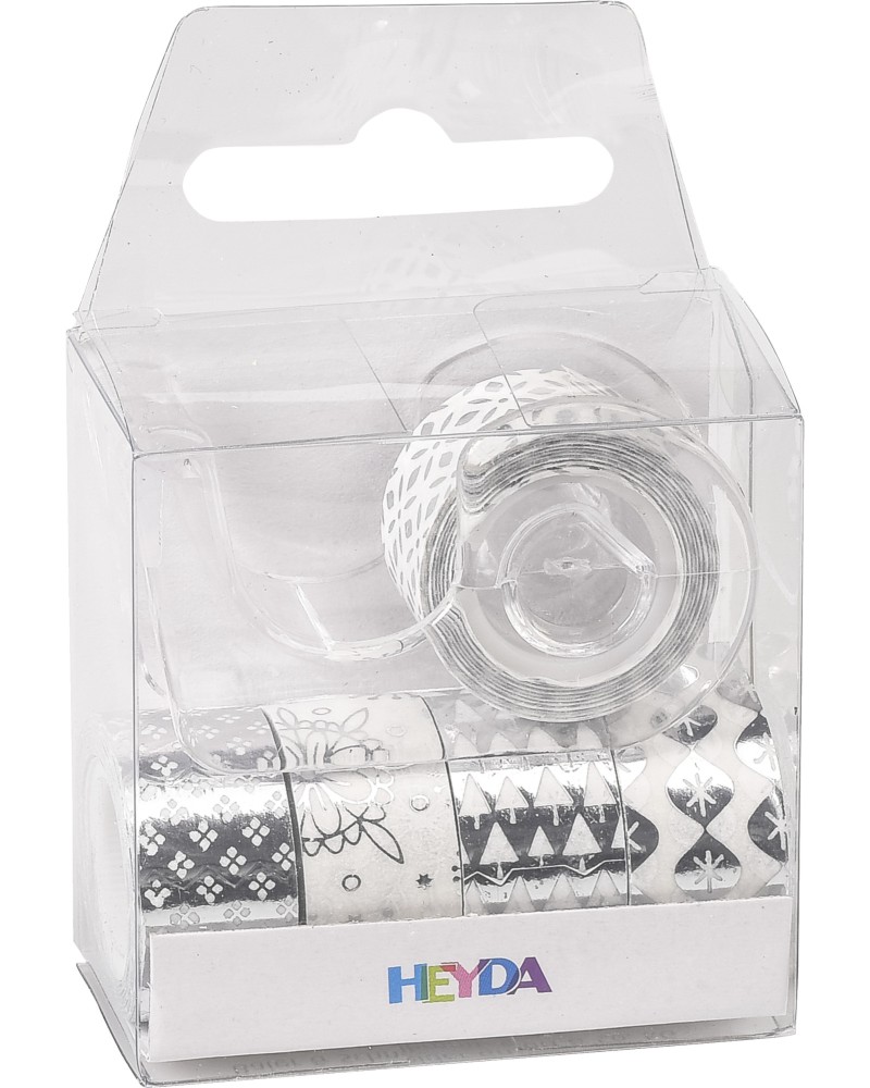 Сребристи декоративни самозалепващи ленти Heyda - store.bg