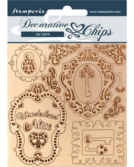 Ключове и рамки от бирен картон Alice Stamperia - store.bg