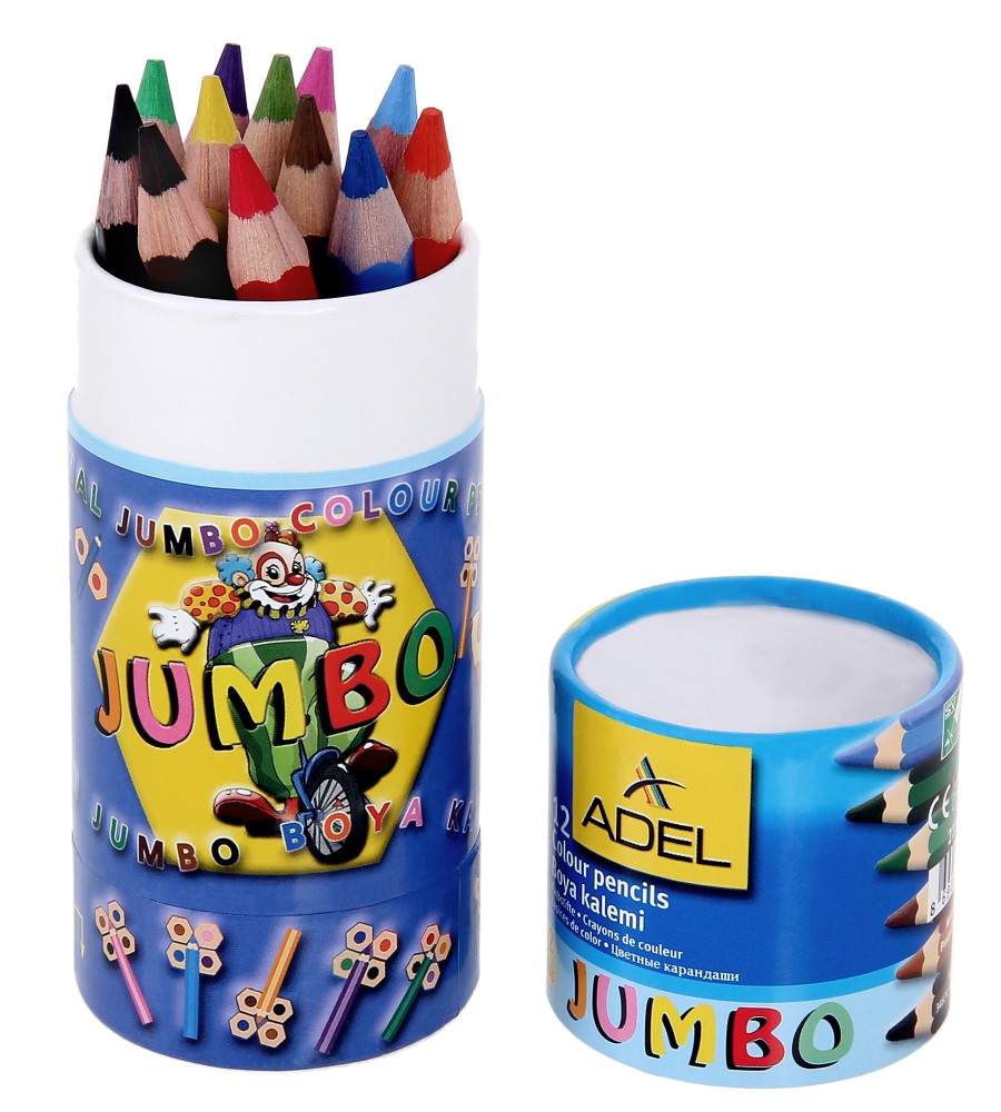 Цветни моливи Jumbo Adel - store.bg