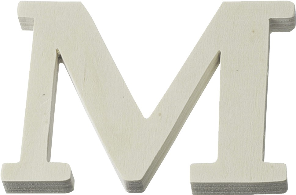 Дървена буква M KPC - store.bg