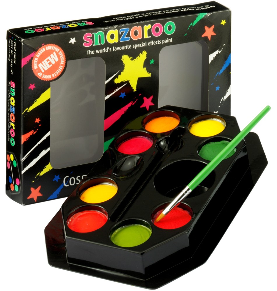 Светещи бои за рисуване върху лице Snazaroo - store.bg