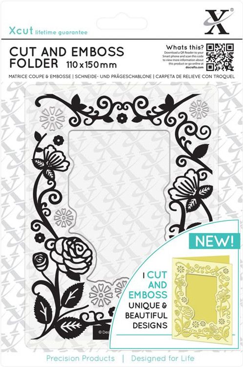 Папка за изрязване и релеф флорална рамка Xcut Docrafts - store.bg