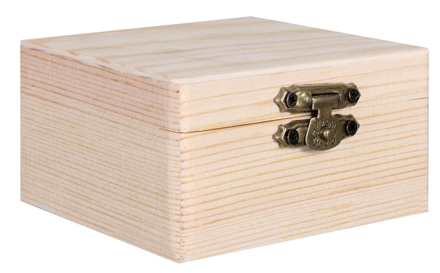 Дървена квадратна кутийка Chenfei - store.bg