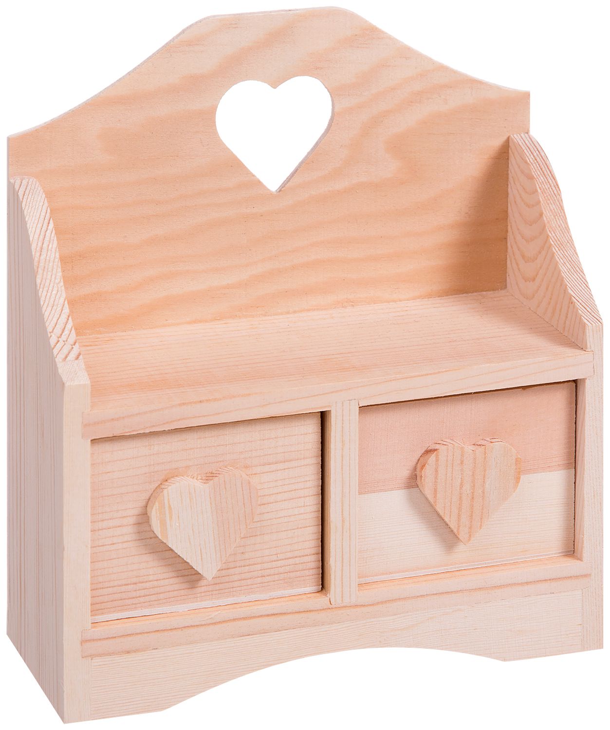 Дървено шкафче с 2 чекмеджета Chenfei - store.bg