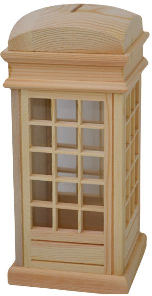 Дървена касичка Chenfei Телефонна кабина Лондон - store.bg