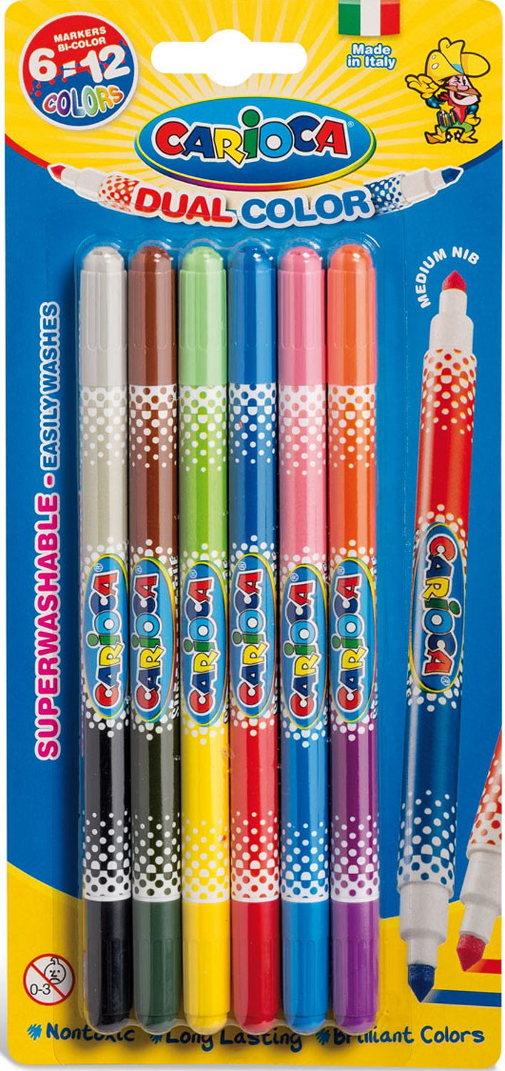 Двуцветни флумастери Carioca - store.bg
