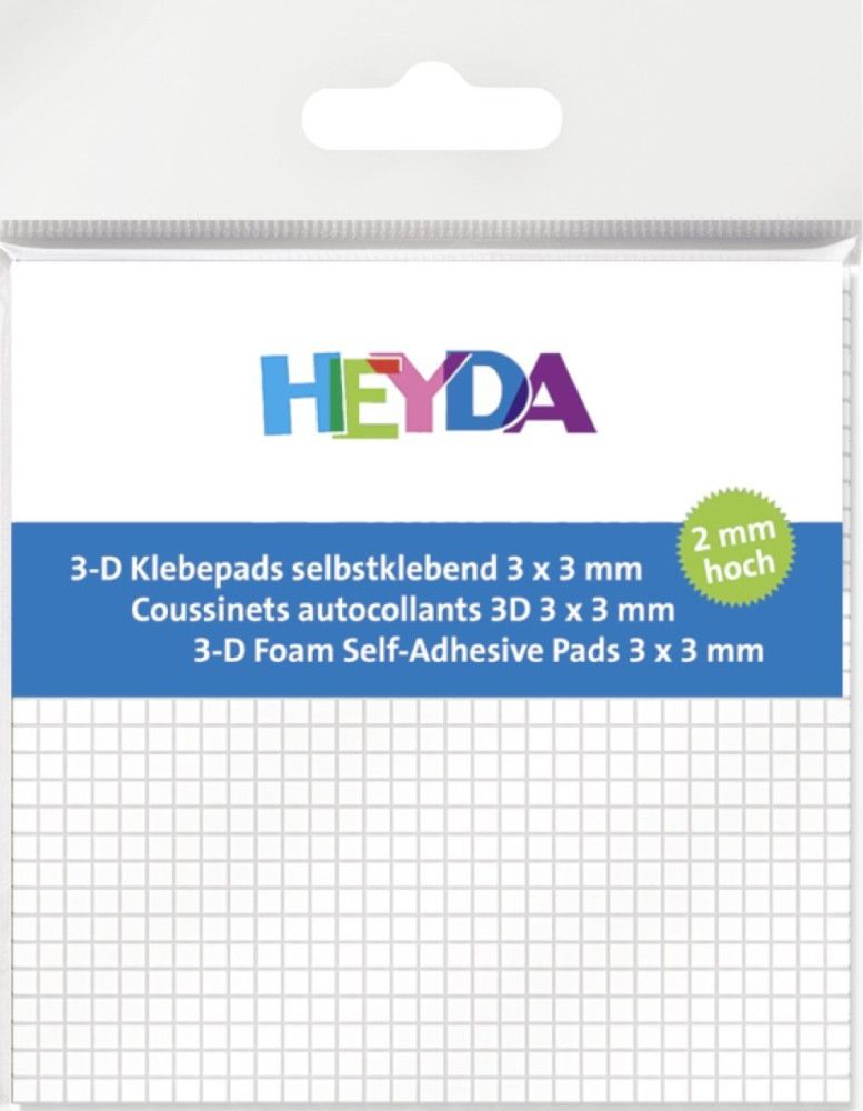 Двойнозалепващи 3D квадратчета Heyda - store.bg