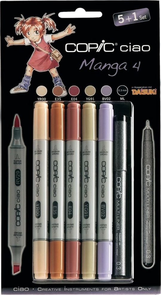 Маркери с двоен връх Copic Manga Set 4 - store.bg