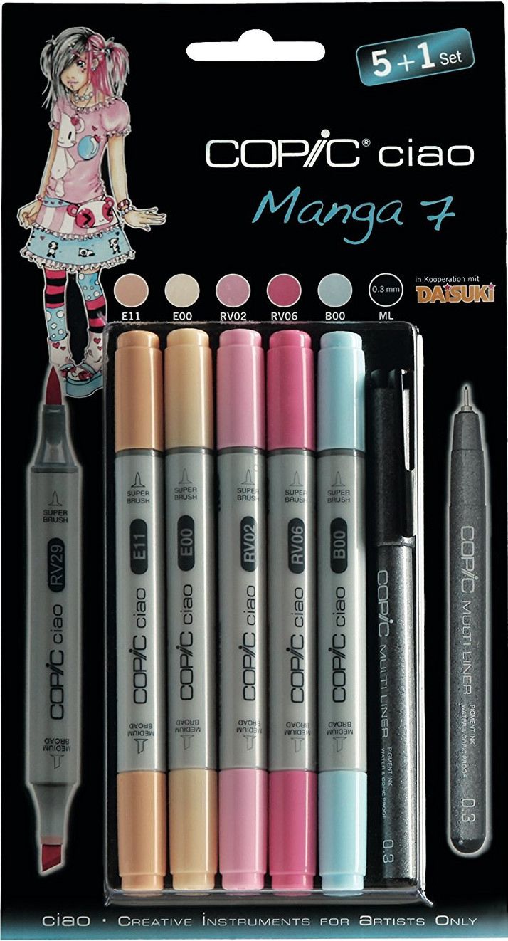 Маркери с двоен връх Copic Manga Set 7 - store.bg