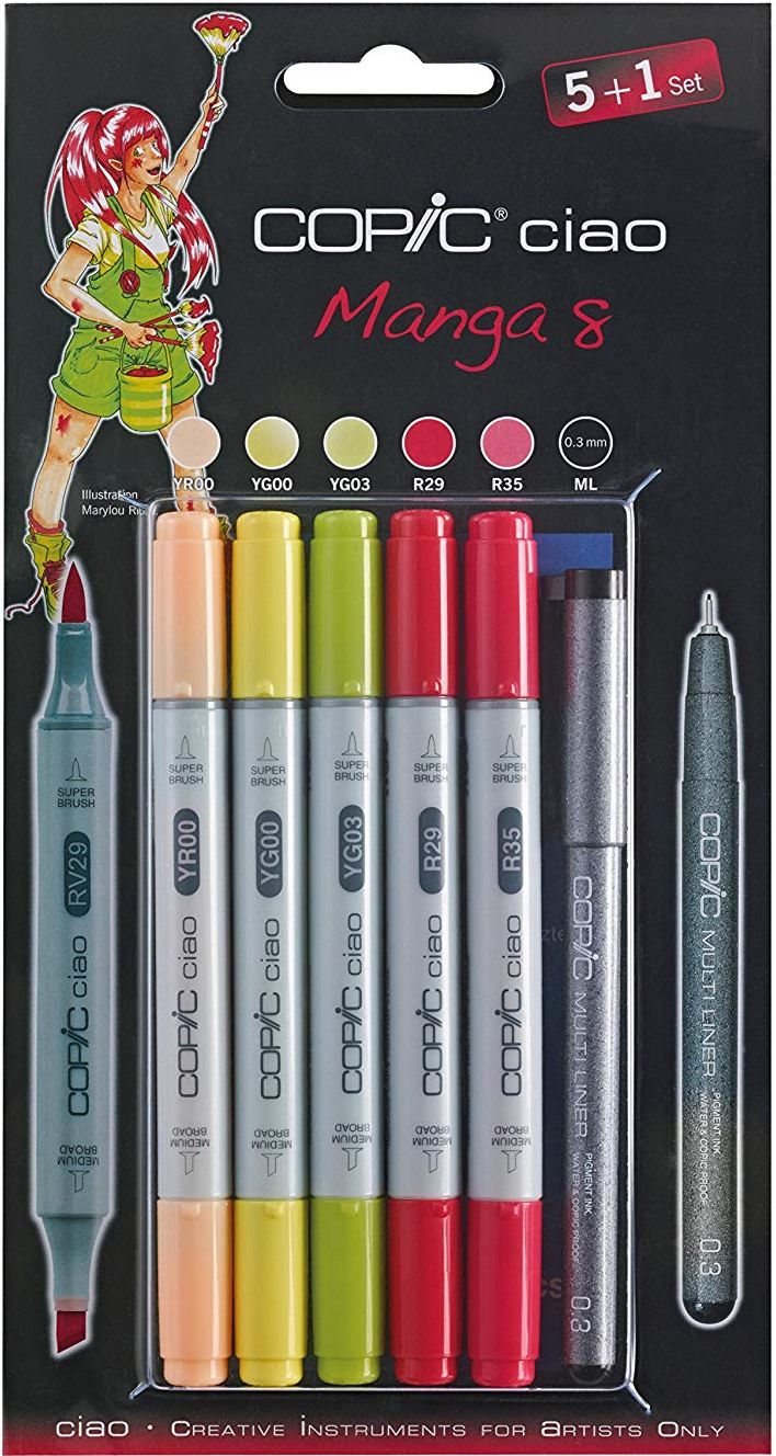 Маркери с двоен връх Copic Manga Set 8 - store.bg