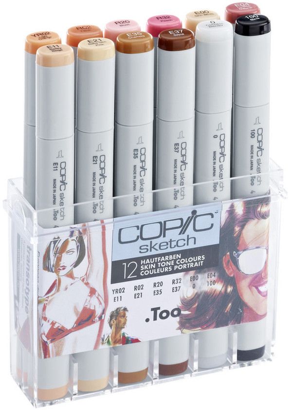 Маркери с двоен връх Copic Skin Tones - store.bg