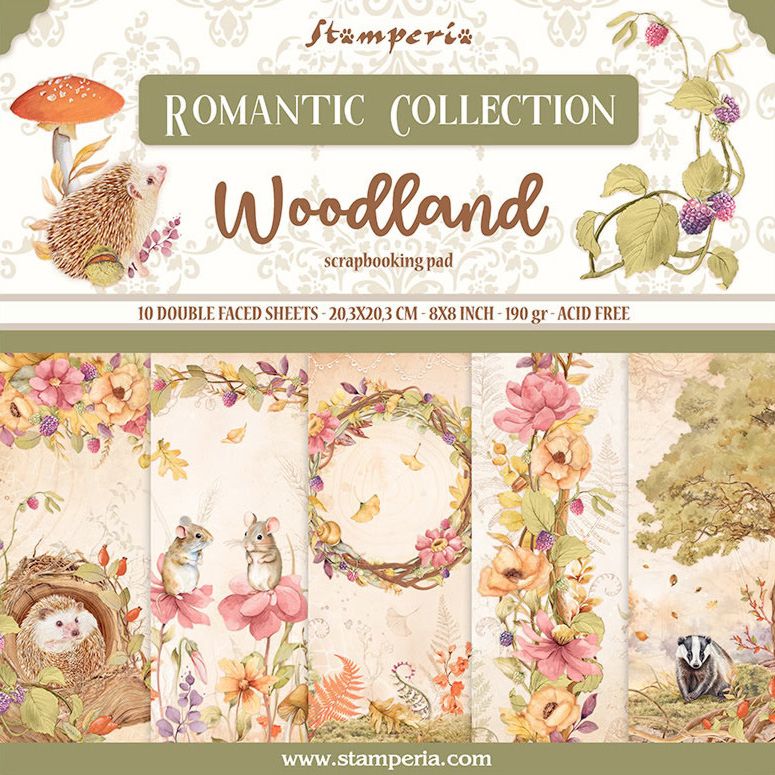 Дизайнерски картон за скрапбукинг Woodland Stamperia - store.bg