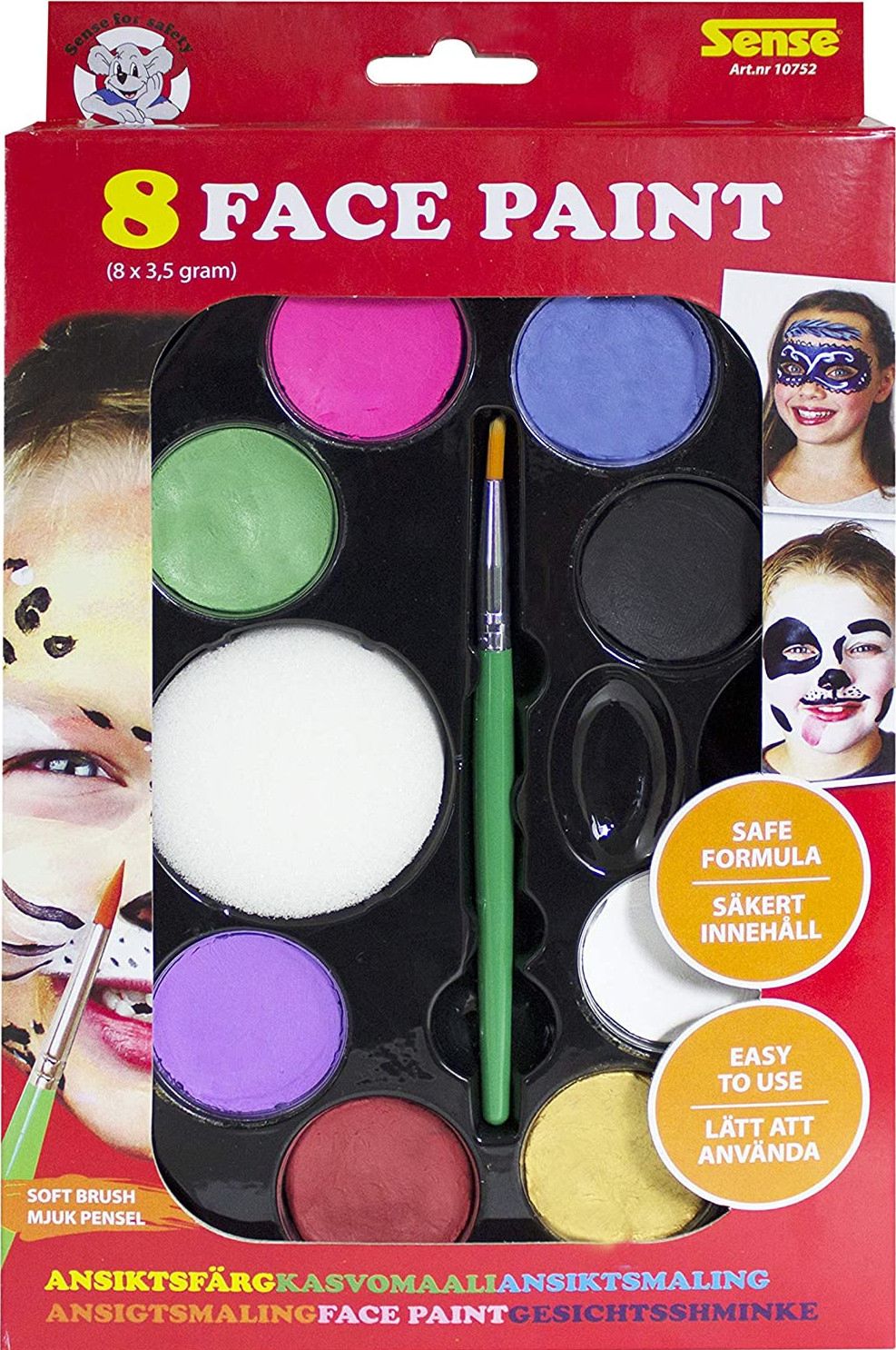 Бои за рисуване върху лице Sense Deluxe - store.bg
