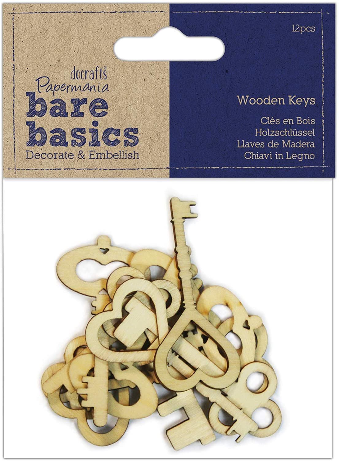 Дървени ключове Bare basics Docrafts - store.bg