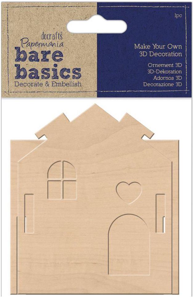 Къщичка от шперплат Bare basics Docrafts - store.bg