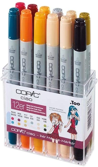 Маркери с двоен връх Copic Manga set - store.bg