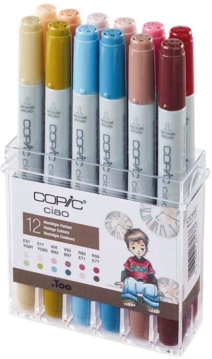Маркери с двоен връх Copic Vintage set - store.bg