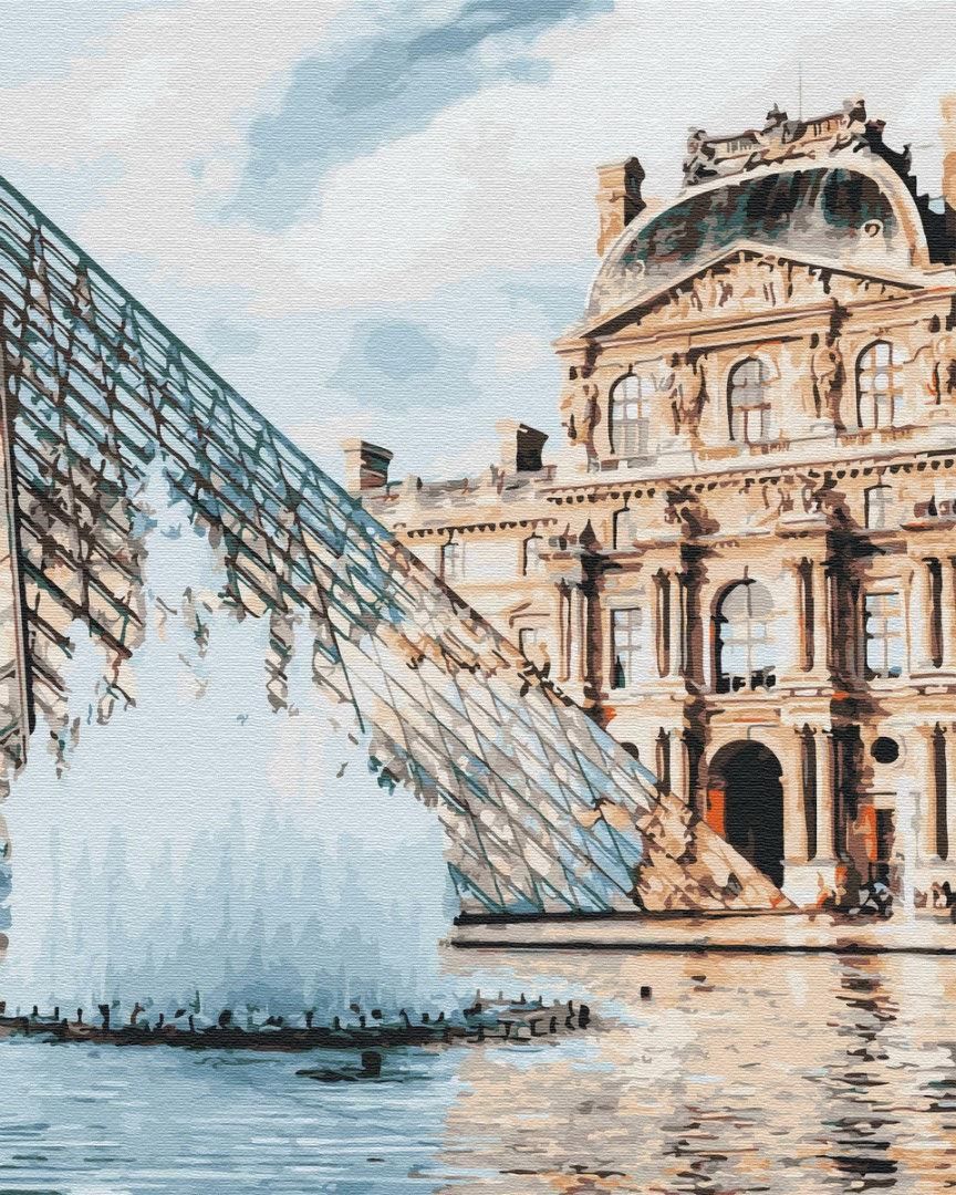 Рисуване по номера Gradientti Лувърът - store.bg