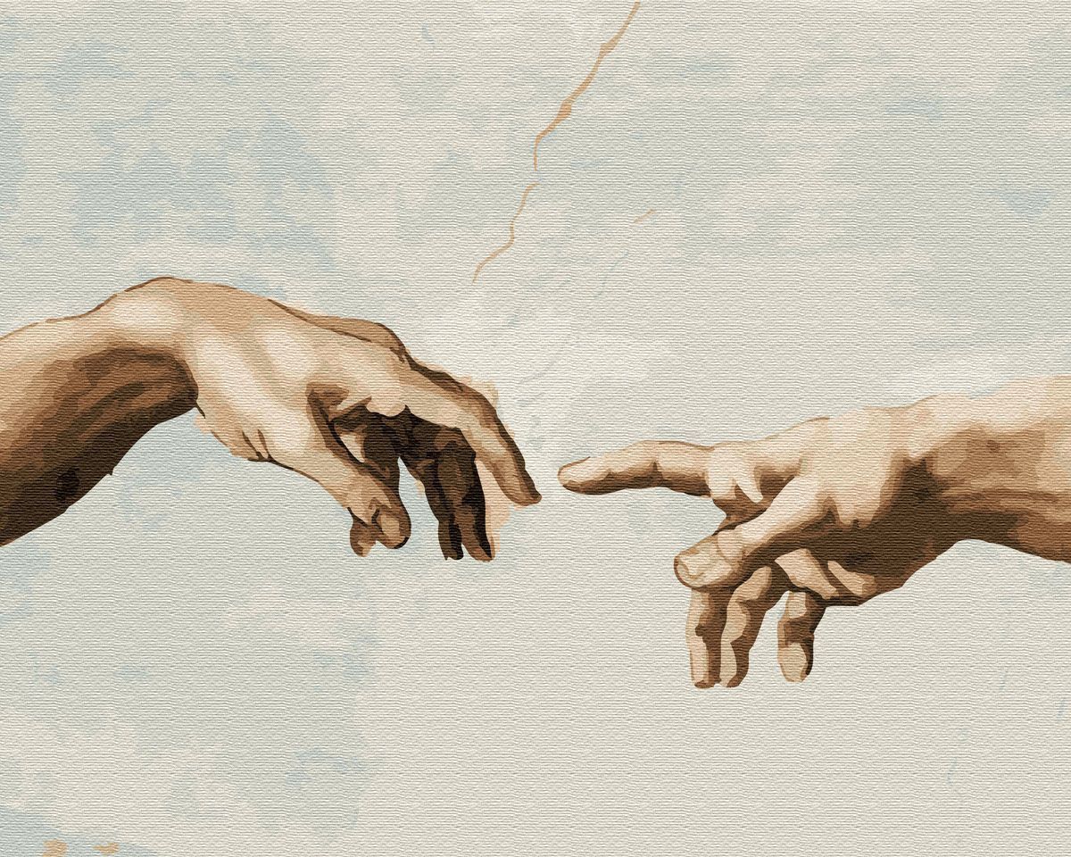 Рисуване по номера Gradientti Сътворението на Адам - store.bg