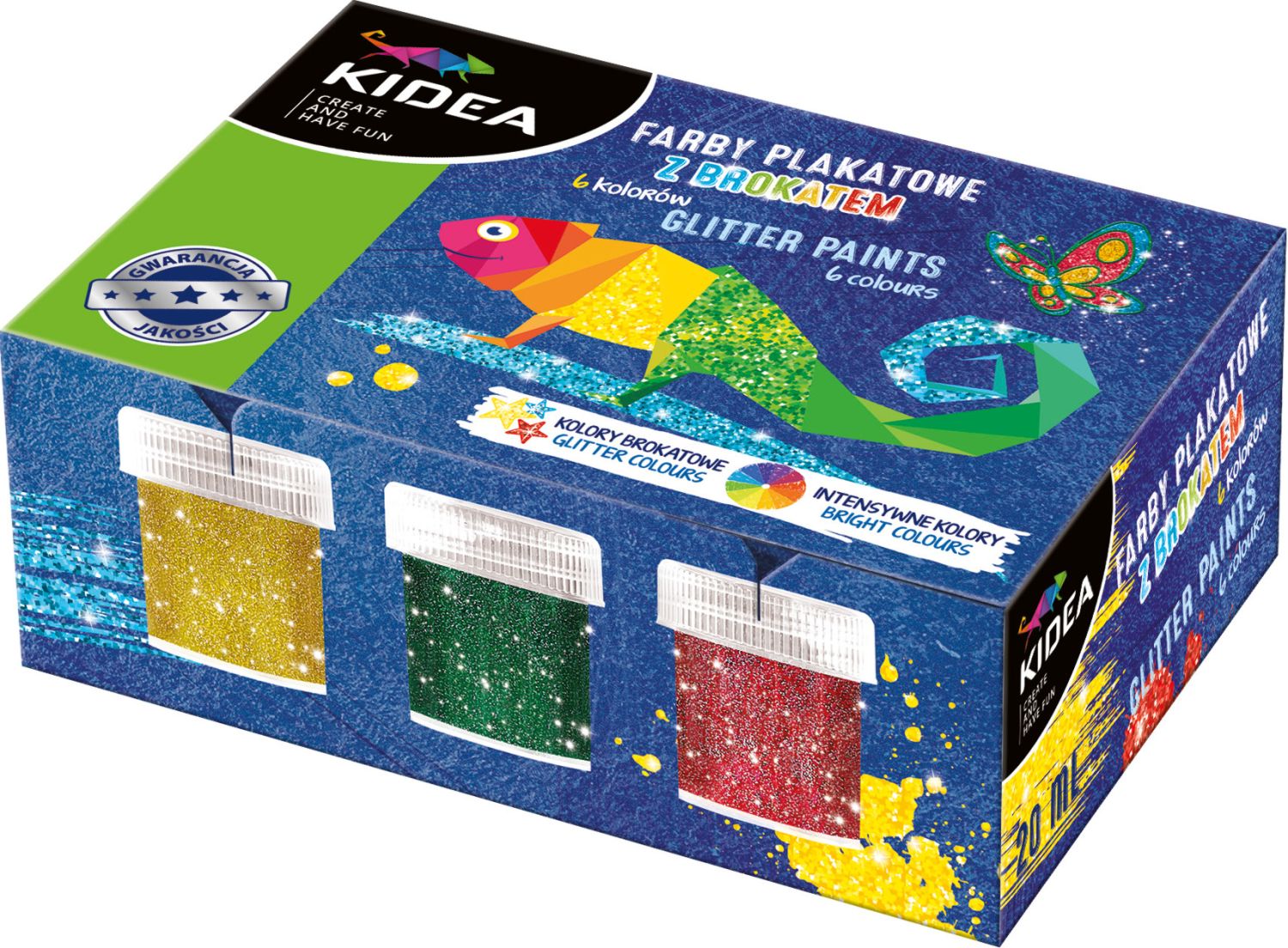 Брокатени бои за плакати Kidea - store.bg