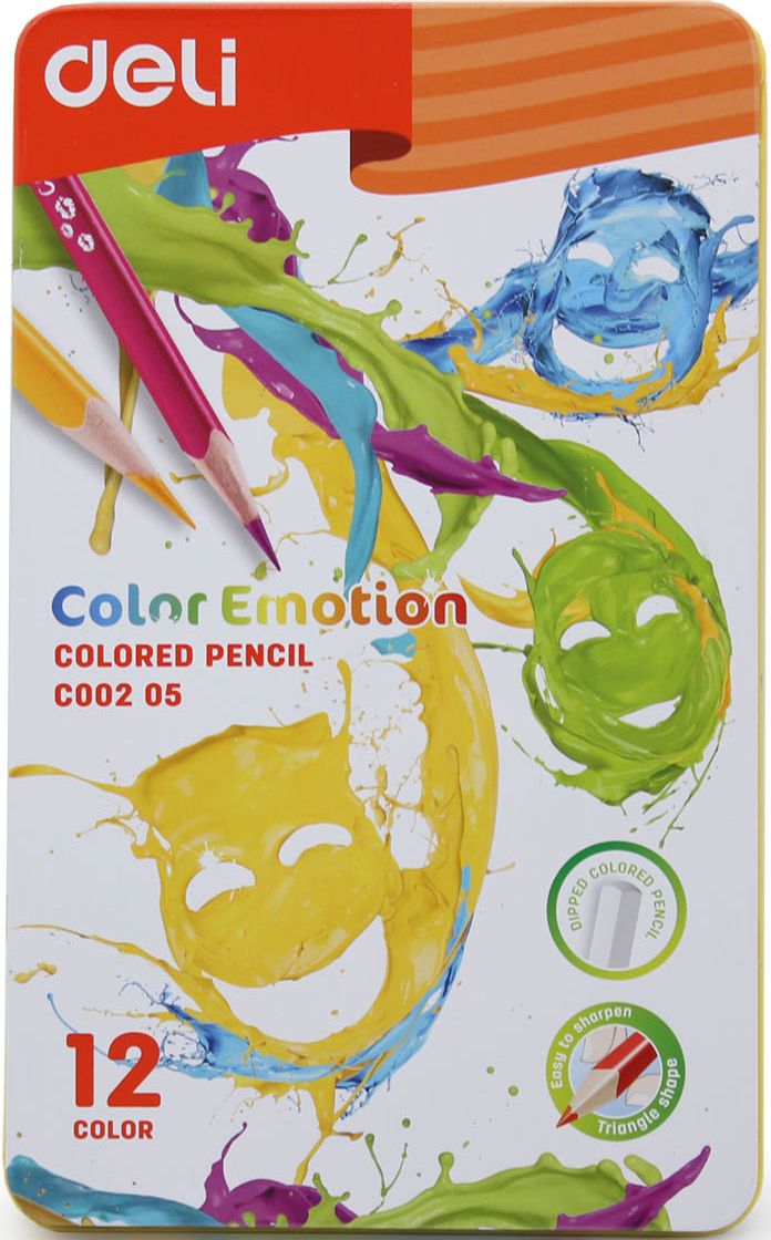 Цветни моливи в метална кутия Deli Color emotion - store.bg