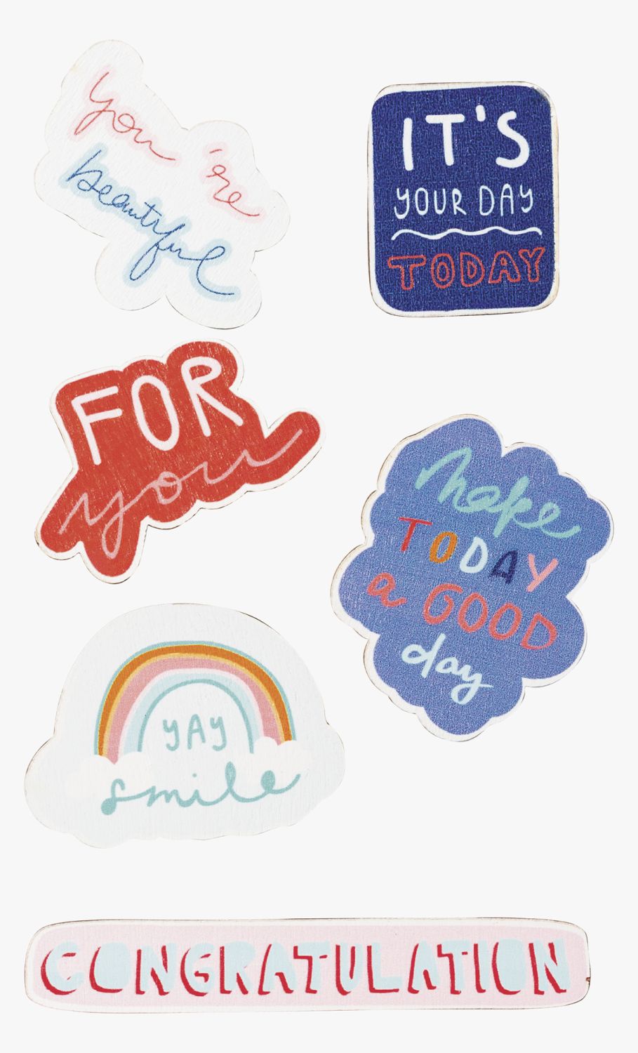 Триизмерни дървени стикери с послания KPC - store.bg