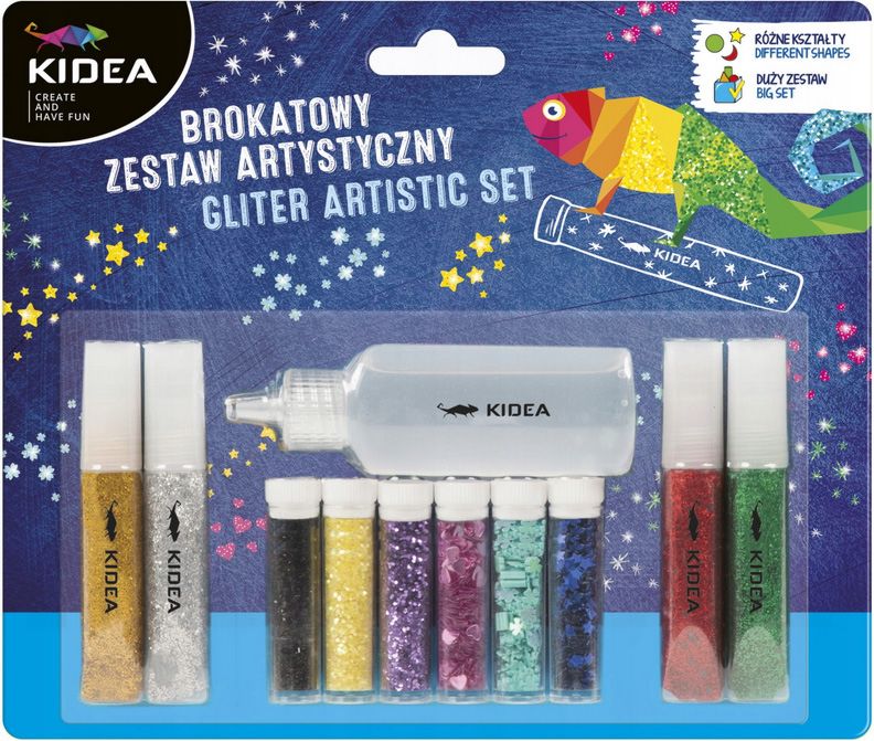 Декоративен арт сет от брокати и пайети Kidea - store.bg
