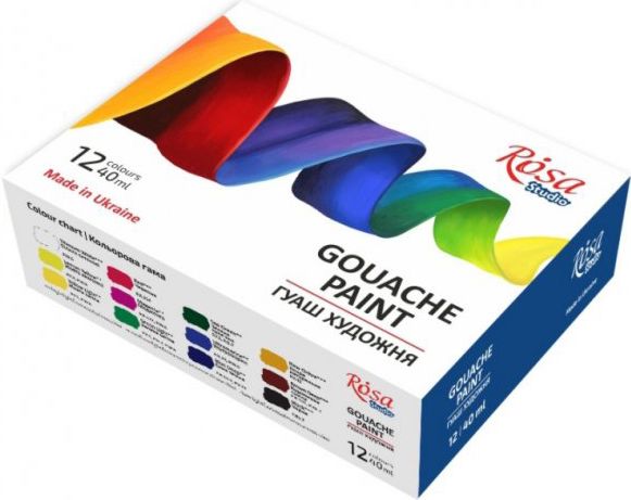 Темперни бои 12 цвята Rosa Studio - store.bg
