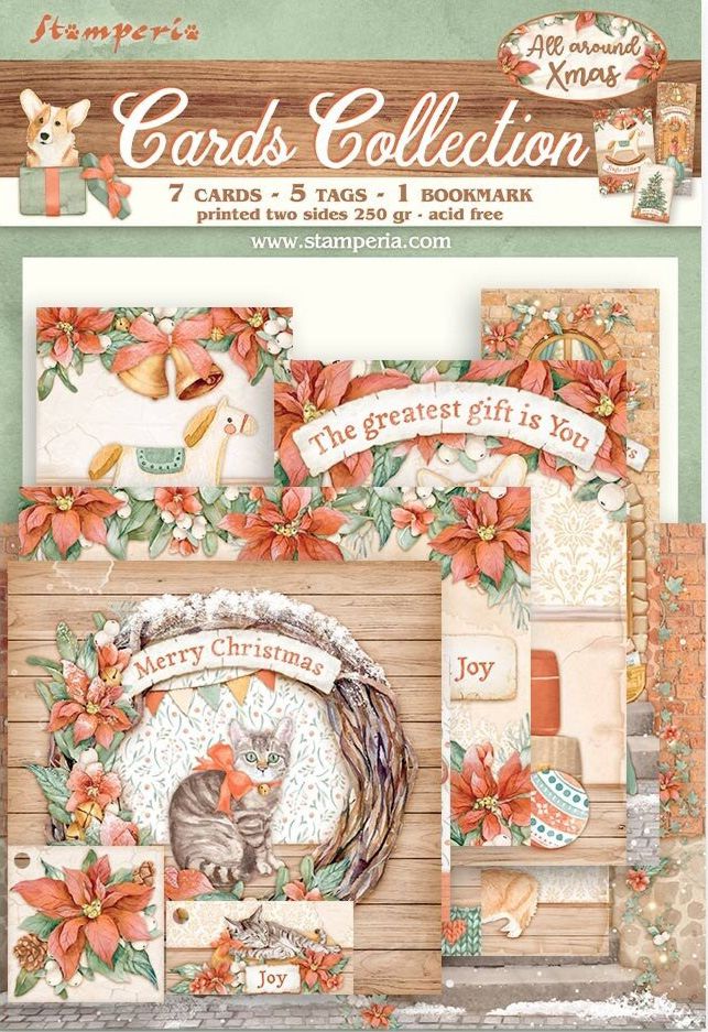 Картички и тагове Коледно настроение Stamperia - store.bg