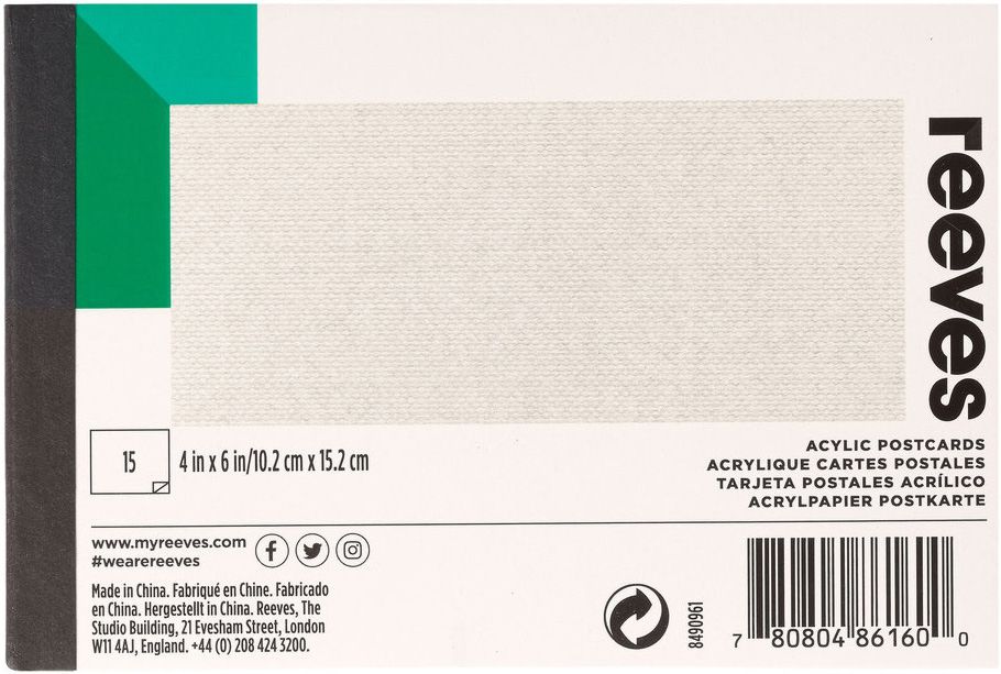 Скицник за рисуване на пощенски картички с акрил Reeves - store.bg