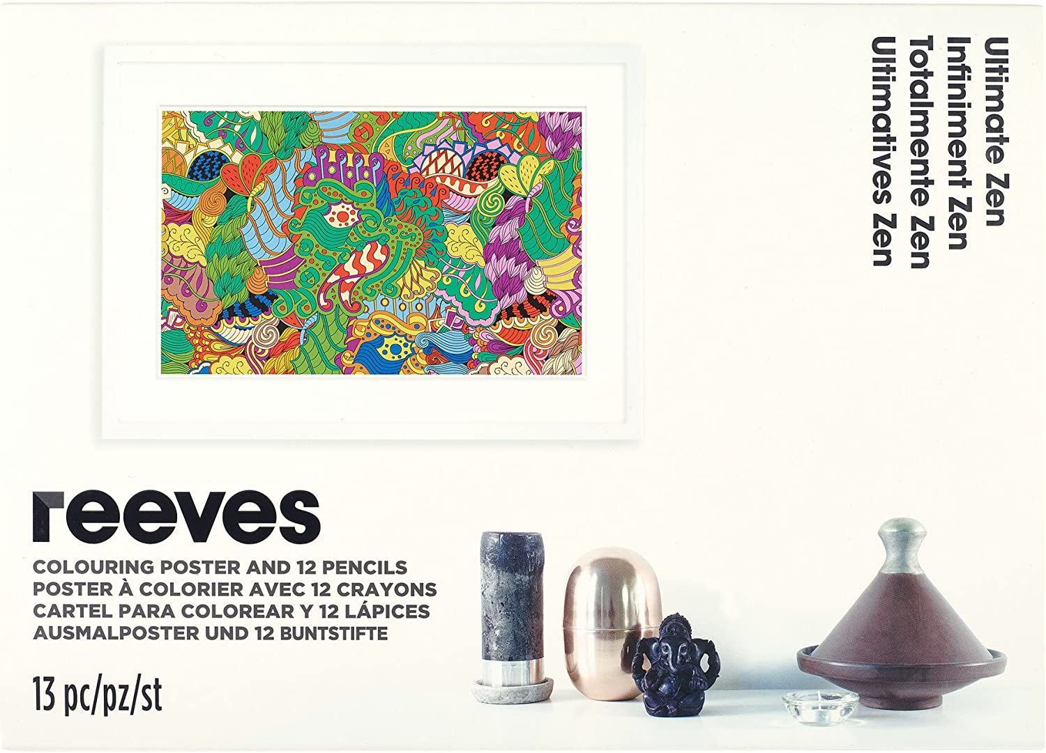 Рисуване по номера с цветни моливи ultimate zen Reeves - store.bg