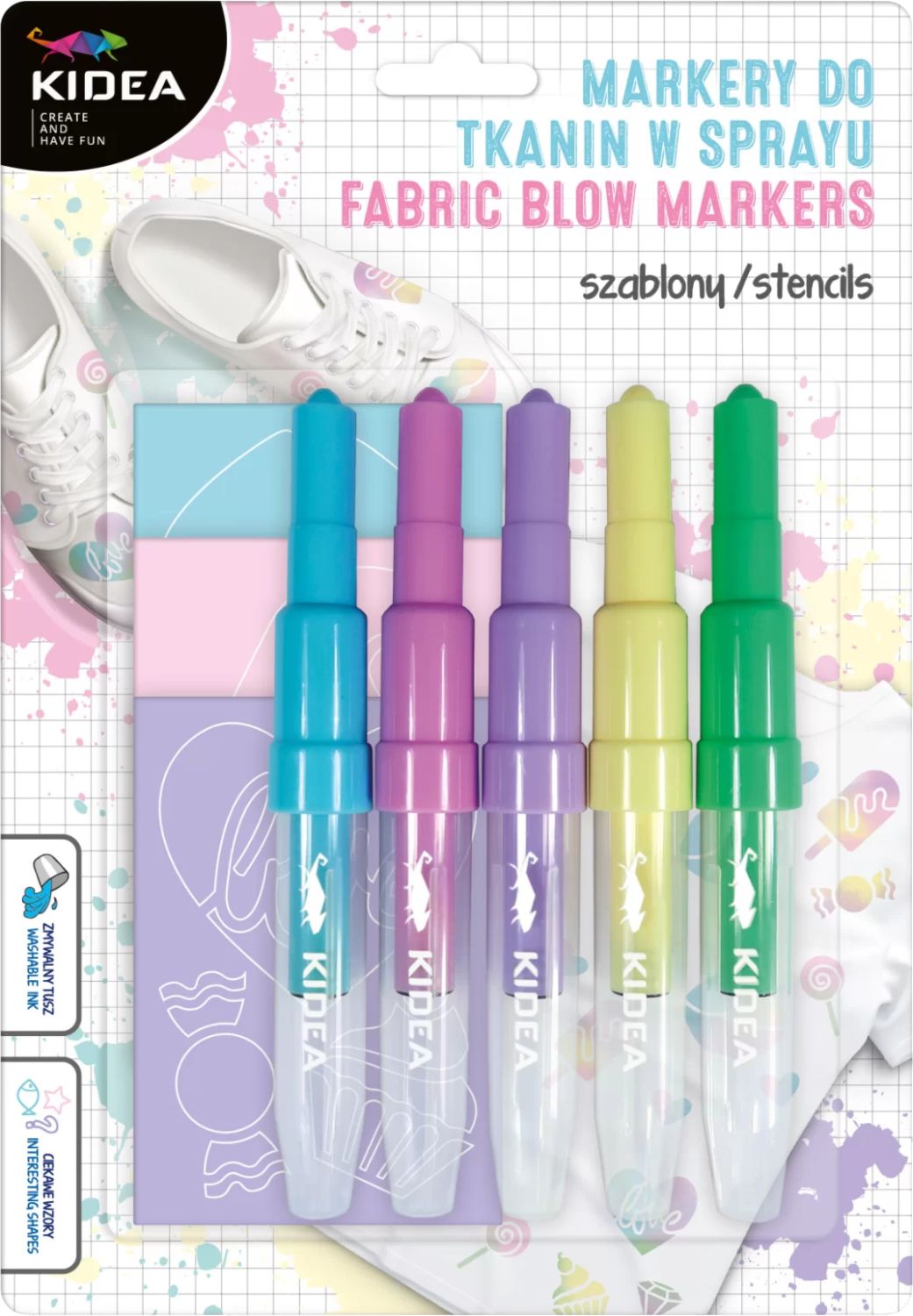 Маркери за текстил с шаблони Kidea - store.bg