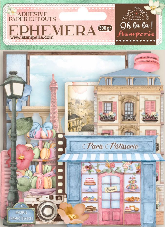 Самозалепващи се картонени декорации Elements Stamperia - store.bg