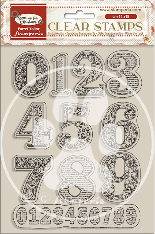 Гумени печати Цифри Stamperia Gear up for Christmas - store.bg