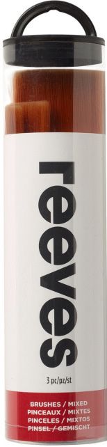 Плоски четки с естествен косъм 3 броя Reeves - store.bg