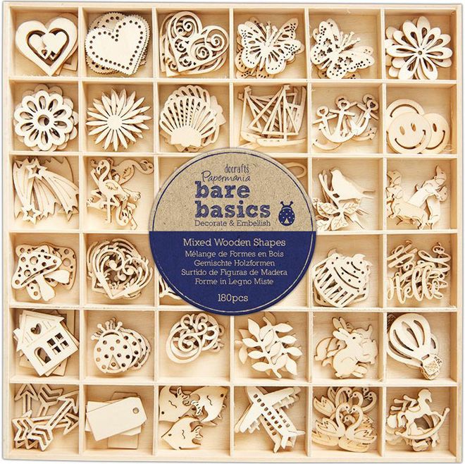 Дървени фигурки Bare basics Docrafts - store.bg