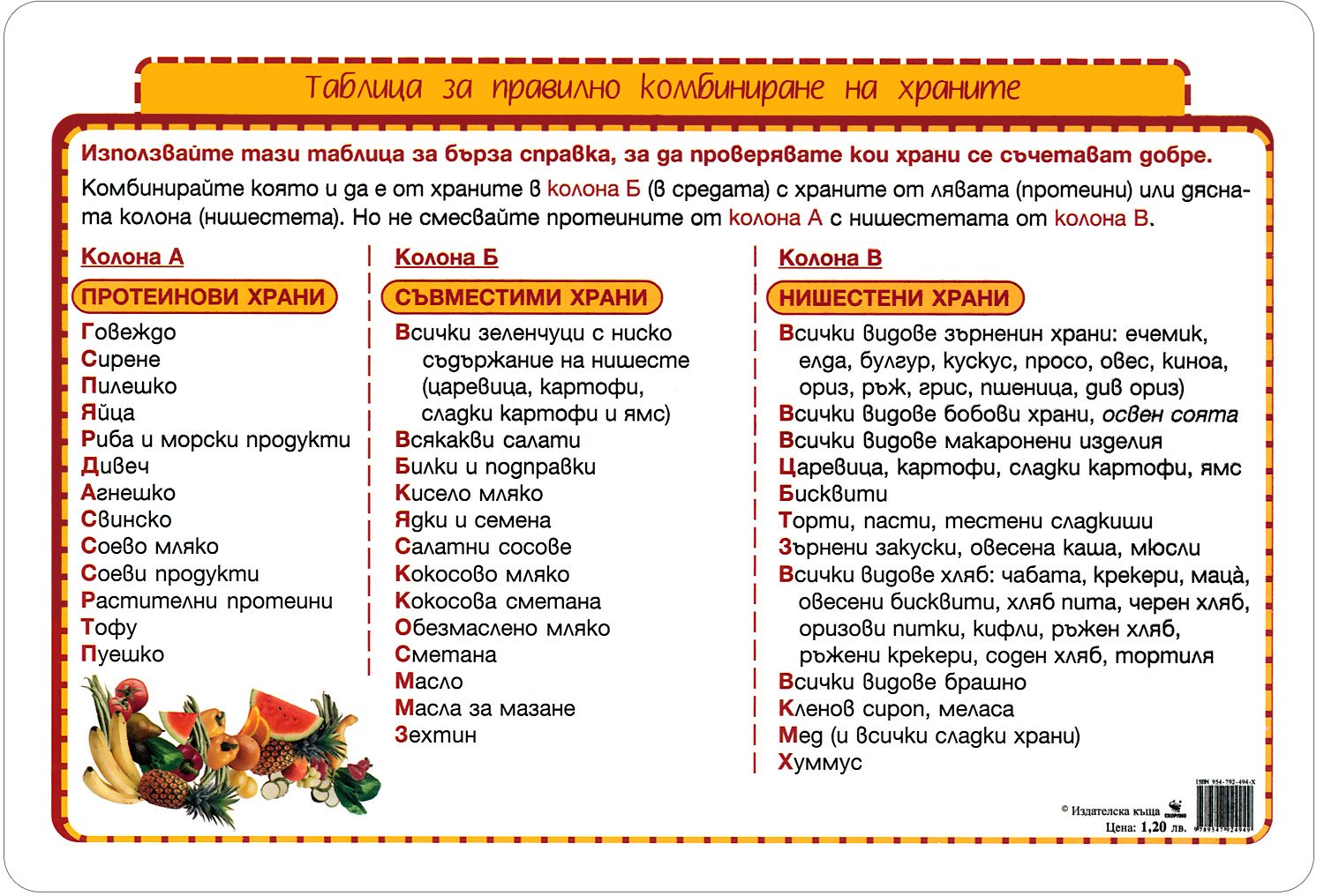 store.bg - Разделно хранене - таблица за правилно комбиниране на ...